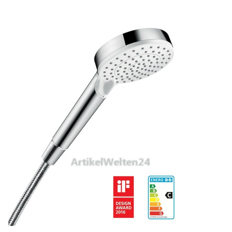 Hansgrohe Handbrause Crometta Vario weiss/chrom 100mm, 26330400